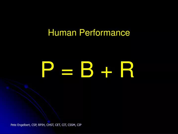 PPT - Human Performance PowerPoint Presentation, free download - ID:5119895