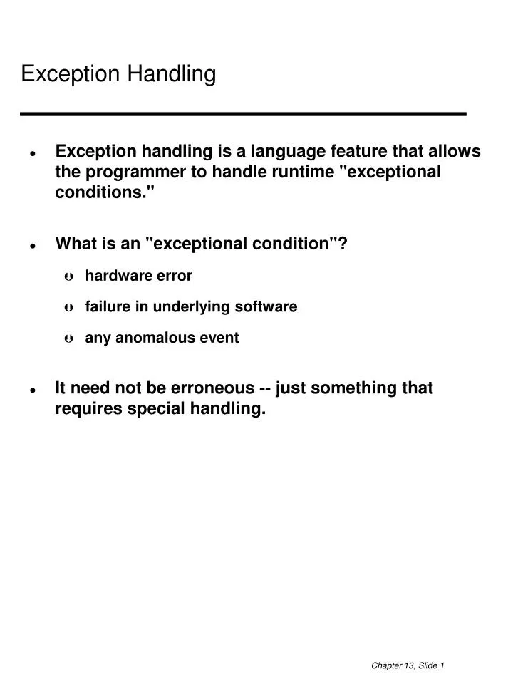 PPT - Exception Handling PowerPoint Presentation, free download - ID ... PPT - Exception Handling PowerPoint Presentation, free download - ID ...