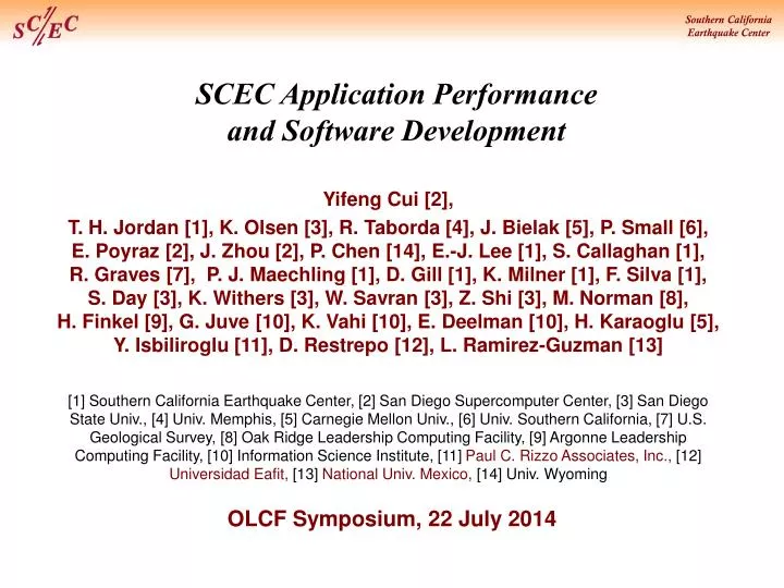 Ppt Scec Application Performance And Software Development Powerpoint