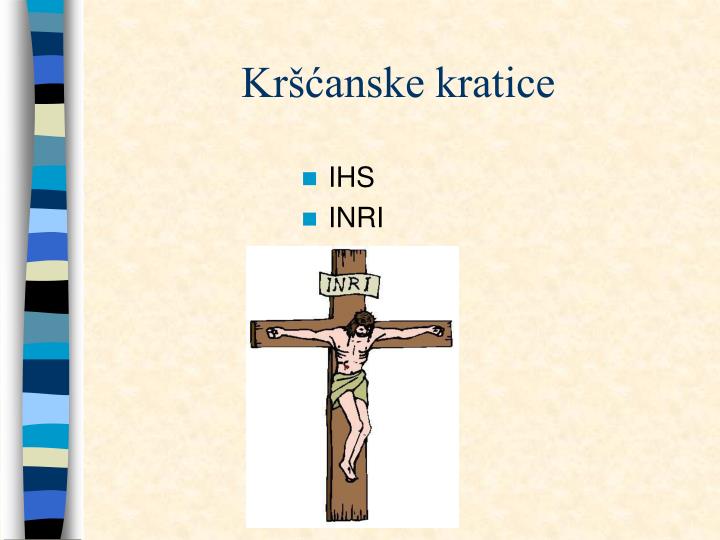 PPT - Kršćanski simboli, kratice i sveti znakovi PowerPoint ...
