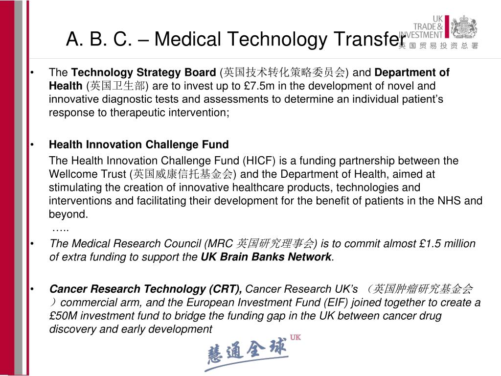 PPT - UK – China Partners for Growth in the Evolving Healthcare ...