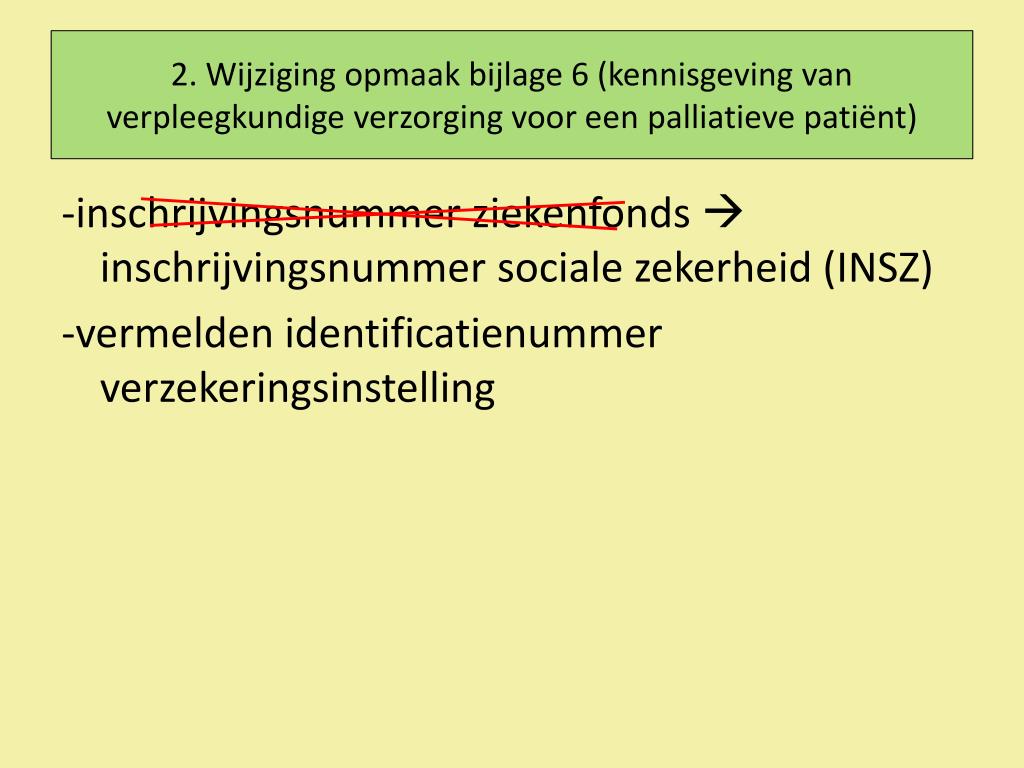 PPT - Wijzigingen van artikel 8 van de nomenclatuur van de ...