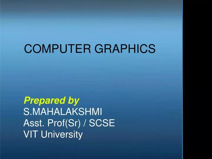 PPT - COMPUTER GRAPHICS PowerPoint Presentation, free download - ID:5124862
