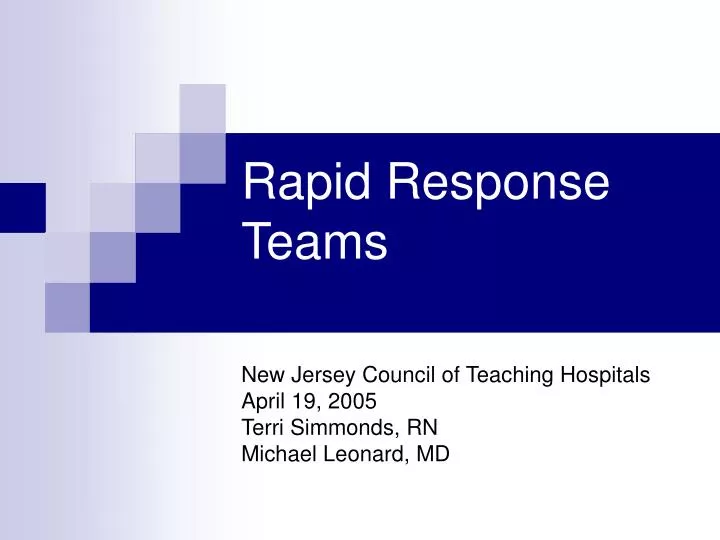 PPT - Rapid Response Teams PowerPoint Presentation, free download - ID ...