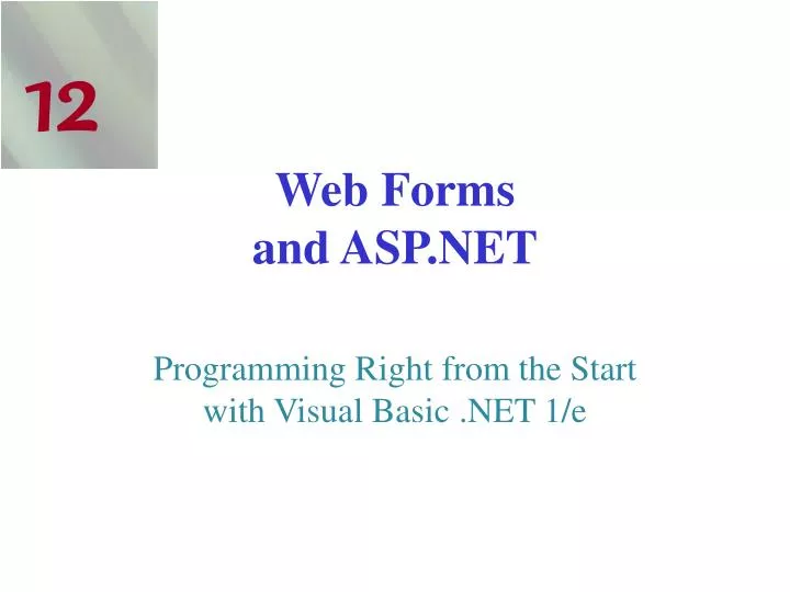 PPT - Web Forms and ASP.NET PowerPoint Presentation, free download - ID ...