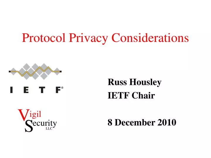 PPT - Protocol Privacy Considerations PowerPoint Presentation, free ...