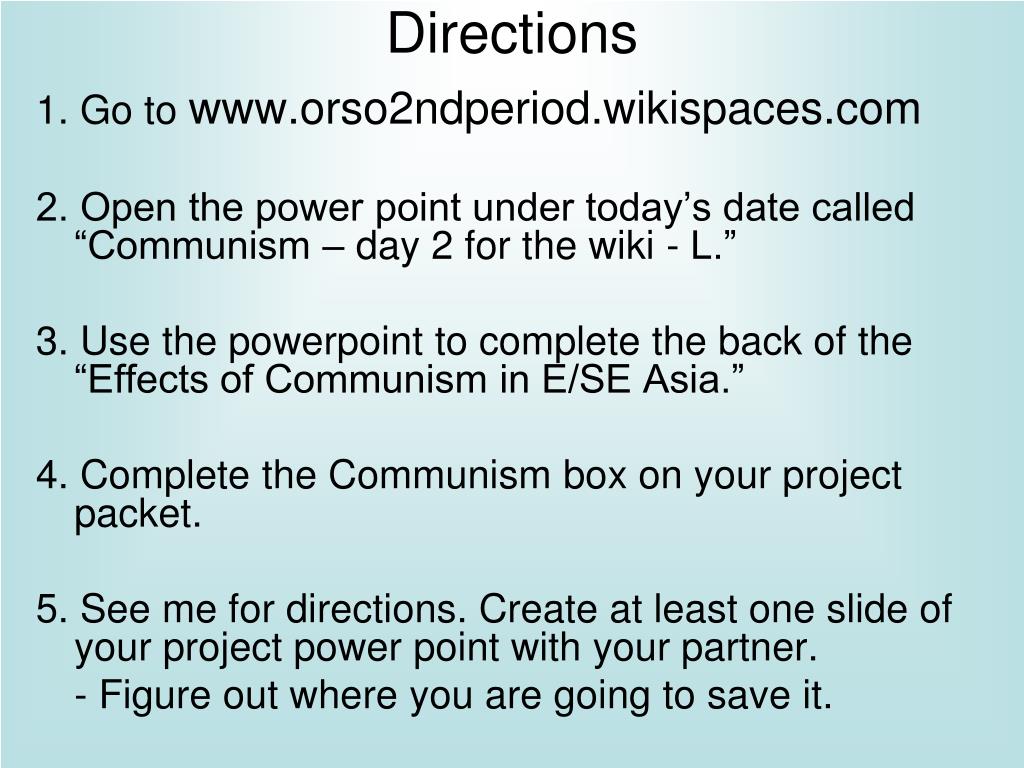 PPT - Day 2 – Social and Economic Effects of the Spread of Communism ...