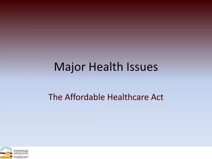 PPT - Major Health Issues PowerPoint Presentation, free download - ID ...