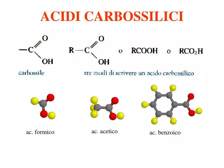 PPT - ACIDI CARBOSSILICI PowerPoint Presentation, free download - ID ...
