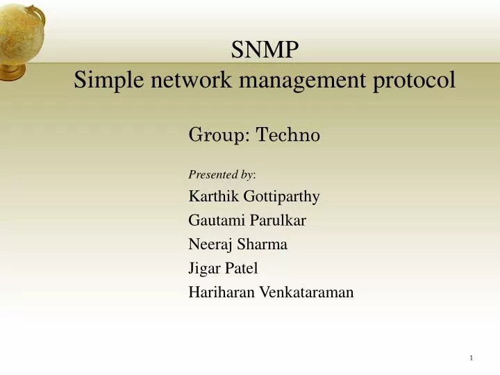 PPT - SNMP Simple network management protocol PowerPoint Presentation ...