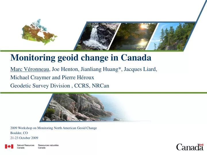 PPT - Monitoring geoid change in Canada PowerPoint Presentation, free ...
