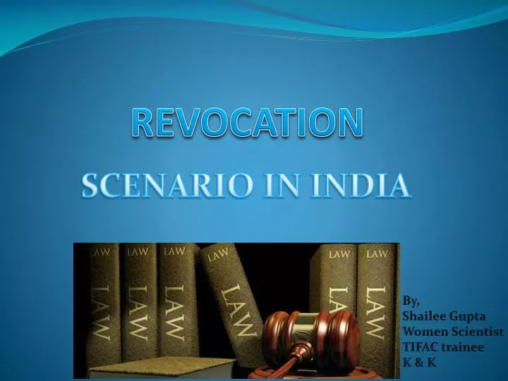 PPT - REVOCATION PowerPoint Presentation, free download - ID:5128680