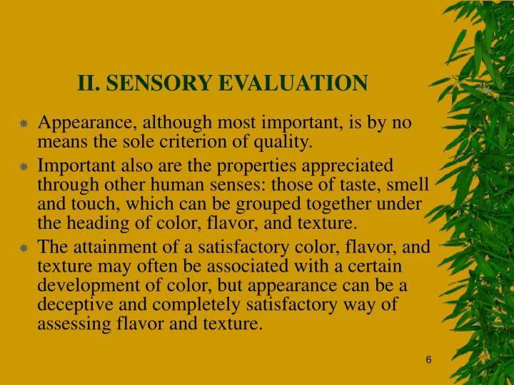 PPT - Sensory evaluation of fruits and vegetables PowerPoint ...