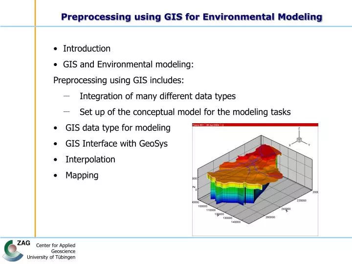PPT - Preprocessing using GIS for Environmental Modeling PowerPoint ...