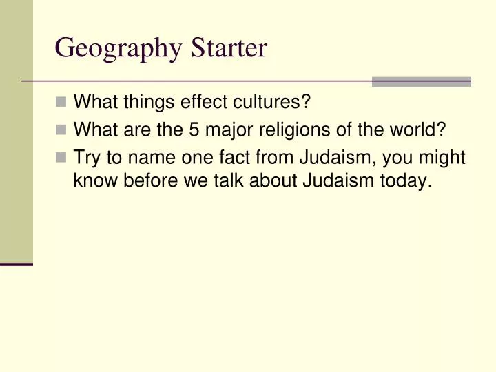 PPT - Geography Starter PowerPoint Presentation, free download - ID:5130994