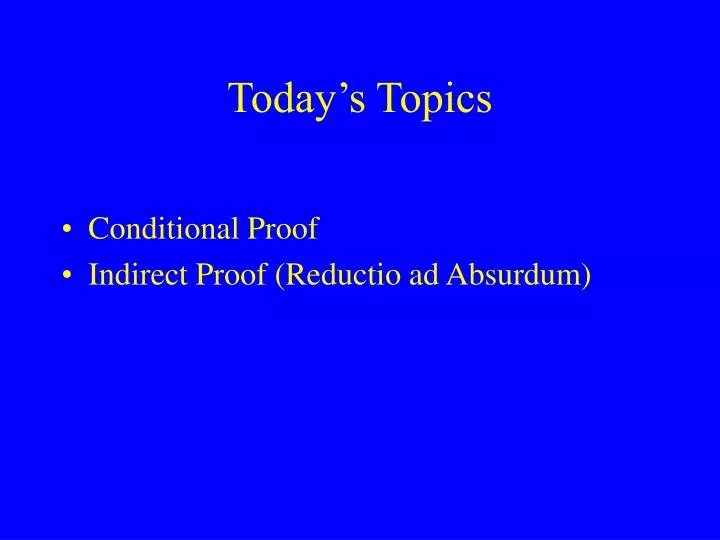 PPT - Today’s Topics PowerPoint Presentation, free download - ID:5131809