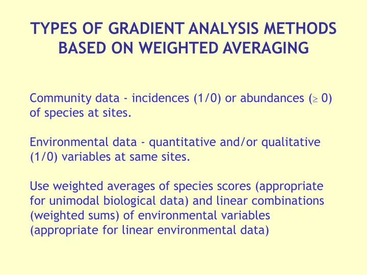 PPT - NUMERICAL ANALYSIS OF BIOLOGICAL AND ENVIRONMENTAL DATA ...