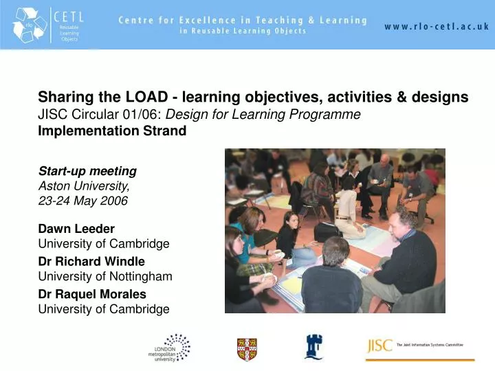 PPT - Dawn Leeder University of Cambridge Dr Richard Windle University ...