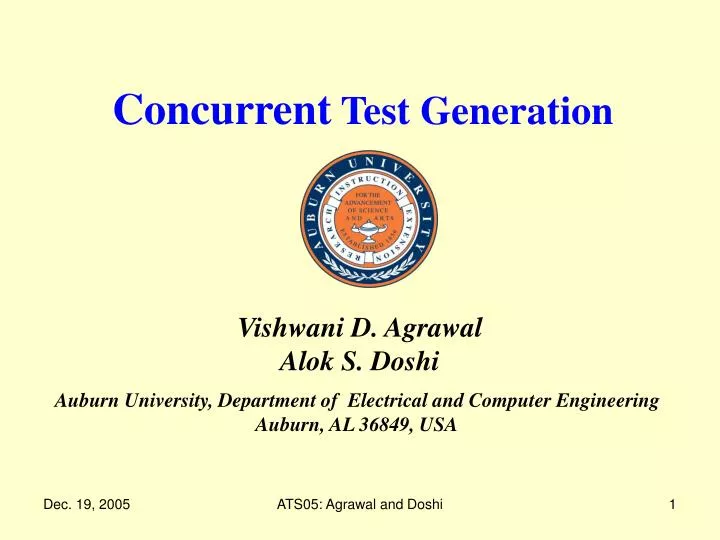PPT - Concurrent Test Generation PowerPoint Presentation, free download ...