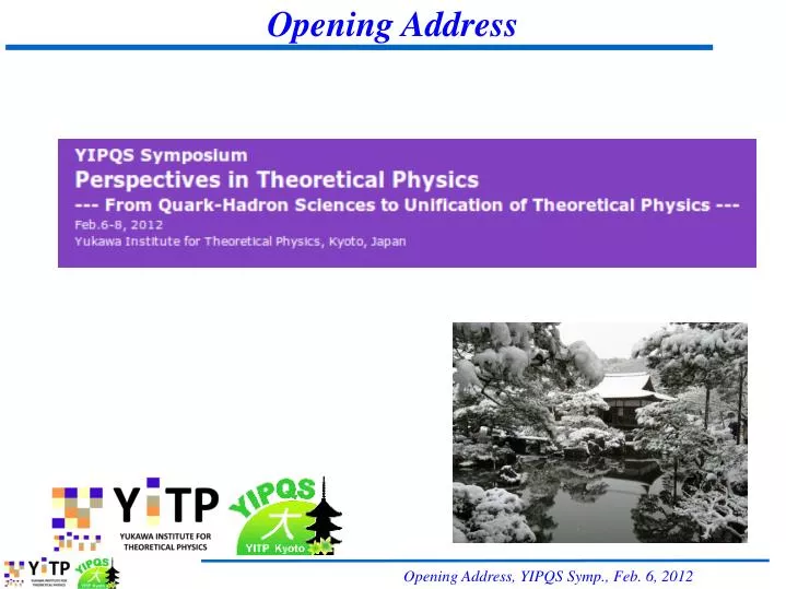 PPT - Opening Address PowerPoint Presentation, free download - ID:5134062