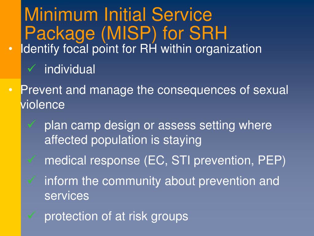 PPT - Sexual Reproductive Health (SRH) in Emergencies / RAISE ...