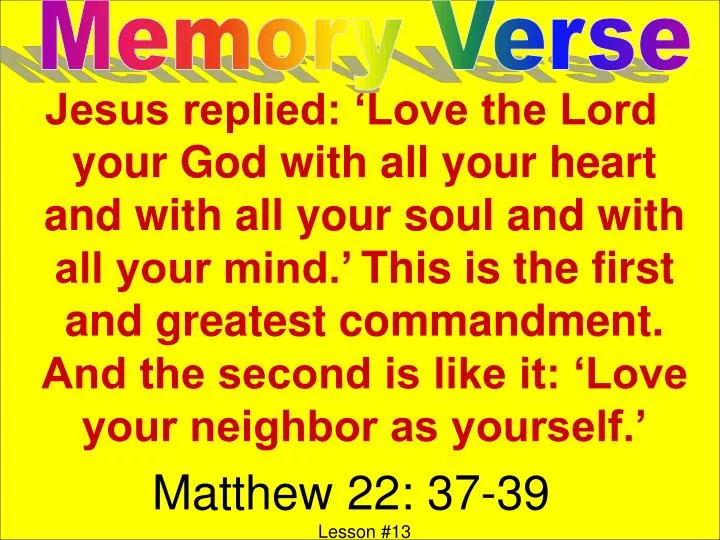 PPT - Memory Verse PowerPoint Presentation, free download - ID:5134654