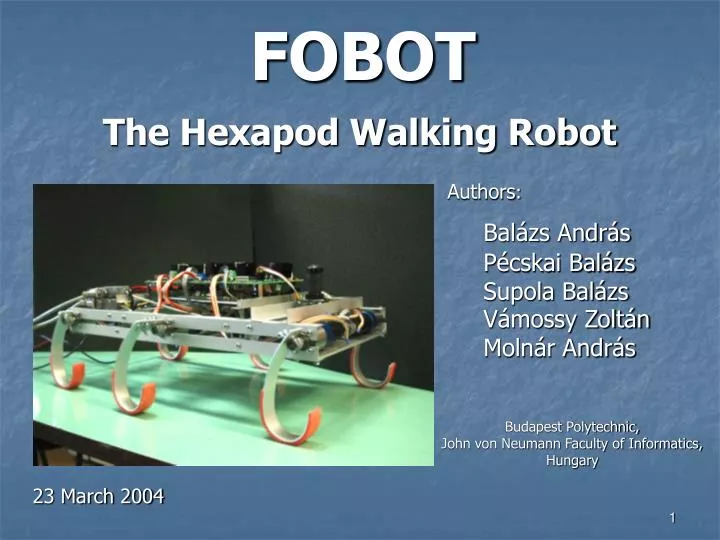 PPT - FOBOT PowerPoint Presentation, free download - ID:5134892