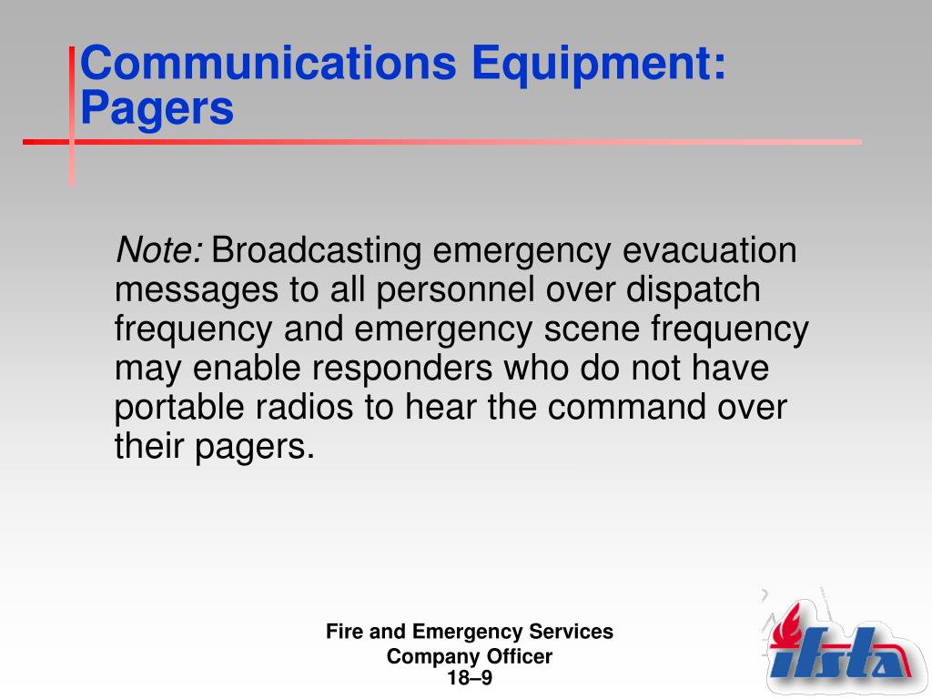 PPT - Fire and Emergency Services Company Officer — Lesson 18 ...
