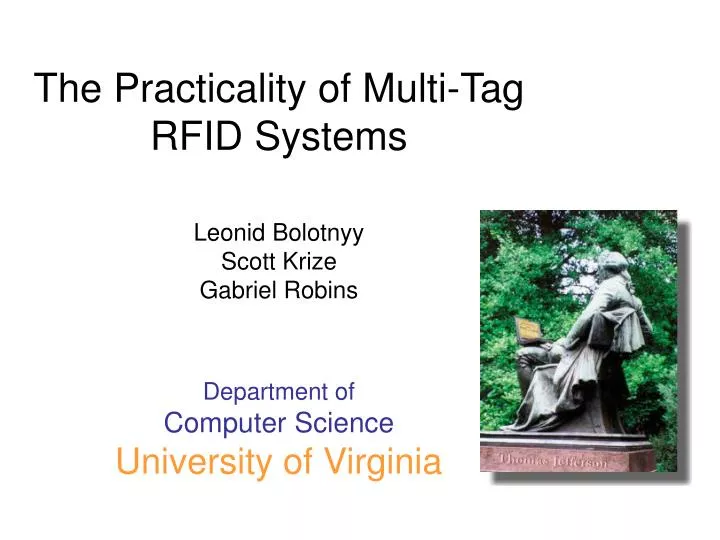 PPT - The Practicality of Multi-Tag RFID Systems PowerPoint ...