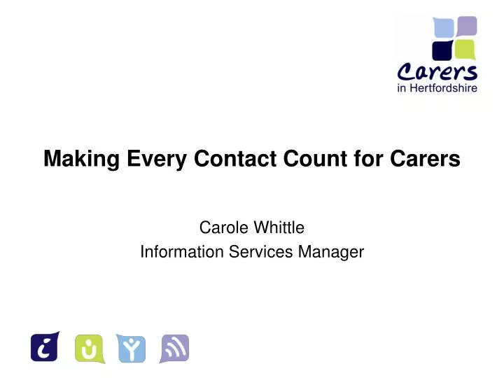 PPT - Making Every Contact Count for Carers PowerPoint Presentation ...