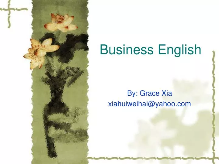 PPT - Business English PowerPoint Presentation, free download - ID:5136611