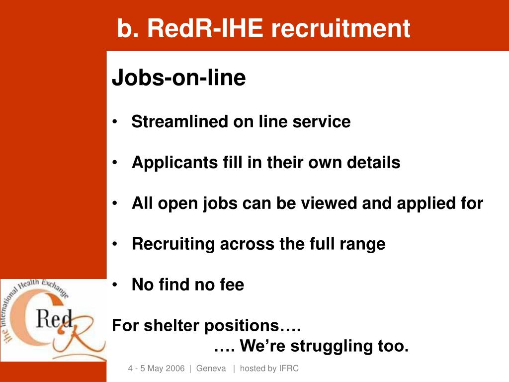 PPT - Shelter Register RedR-IHE, Shelter Centre PowerPoint Presentation - ID:5137084