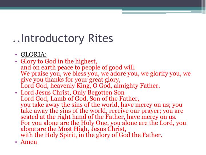 PPT - Parts of the Mass PowerPoint Presentation - ID:5137143