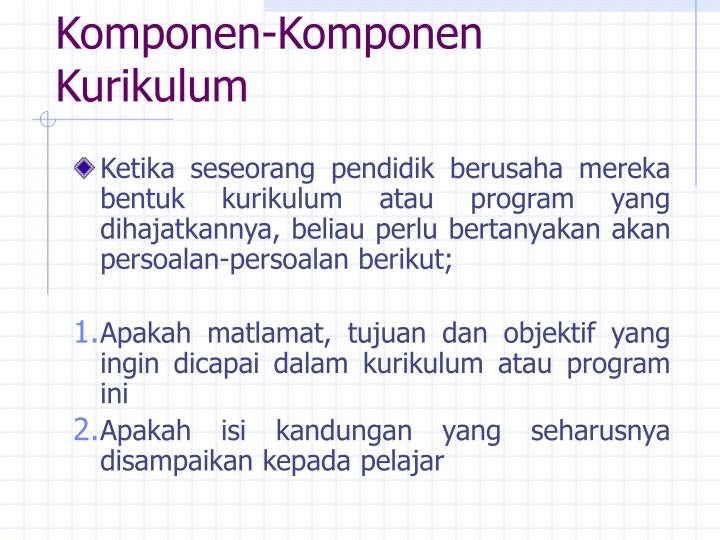 PPT - 3. Reka Bentuk Kurikulum PowerPoint Presentation - ID:5137938