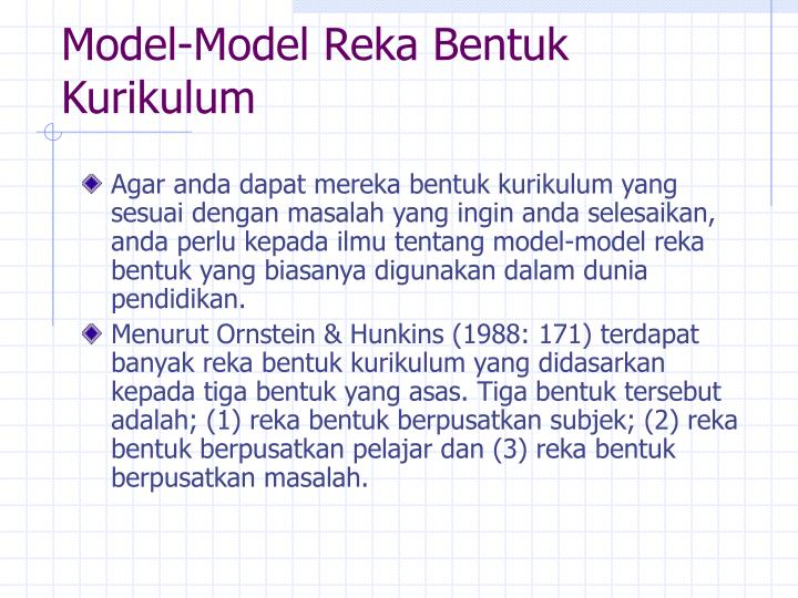 PPT - 3. Reka Bentuk Kurikulum PowerPoint Presentation - ID:5137938