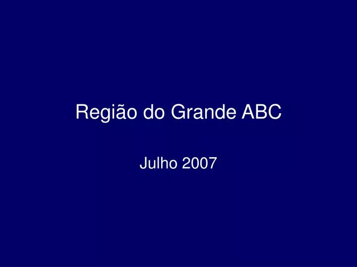 PPT - Região do Grande ABC PowerPoint Presentation, free download - ID ...