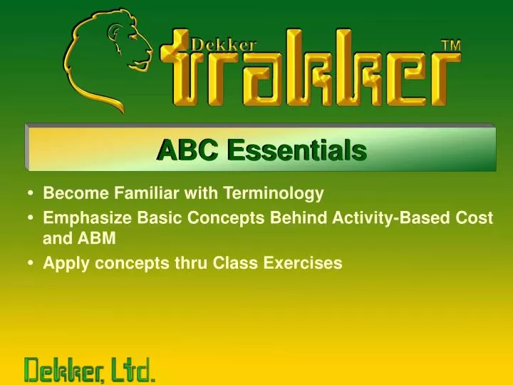 PPT - ABC Essentials PowerPoint Presentation, free download - ID:5138873