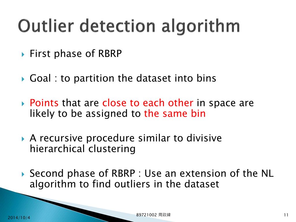 Ppt Fast Mining Of Distance Based Outliers In High Dimensional
