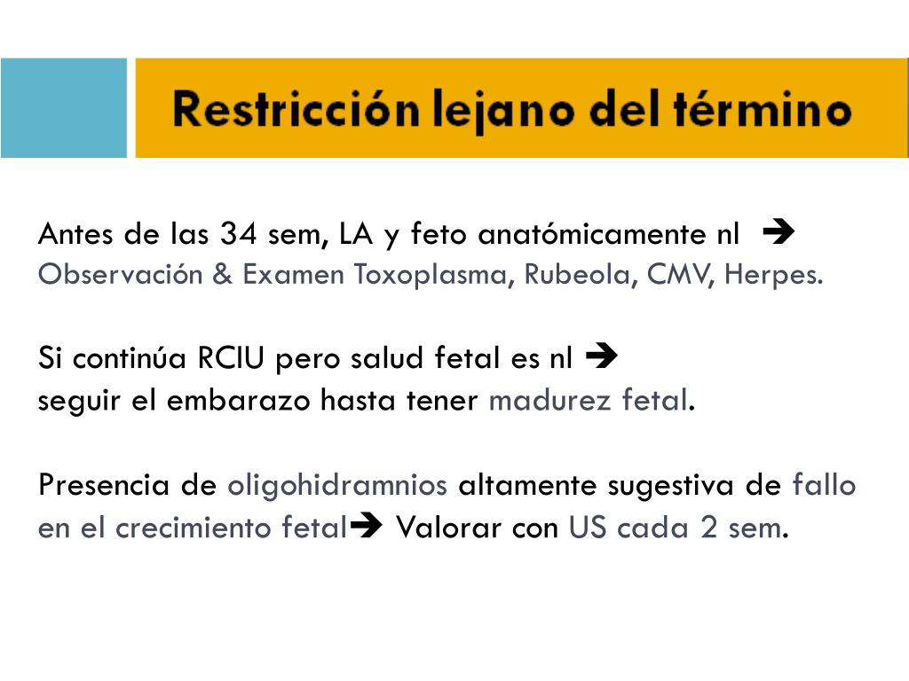 PPT - RESTRICCIÓN DEL CRECIMIENTO INTRAUTERINO (RCIU) PowerPoint ...