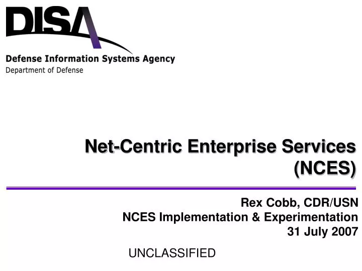 PPT - Net-Centric Enterprise Services (NCES) PowerPoint Presentation ...