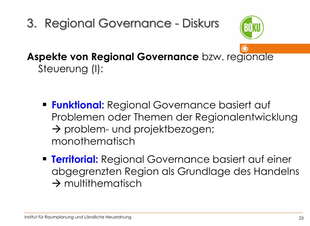 PPT - Regional Governance E in neues Steuerungskonzept in der ...