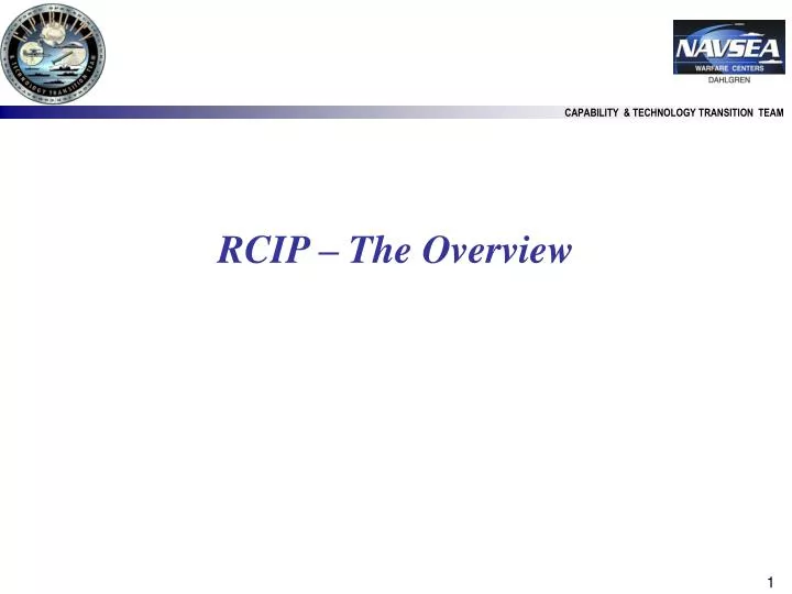 PPT - RCIP – The Overview PowerPoint Presentation, free download - ID ...