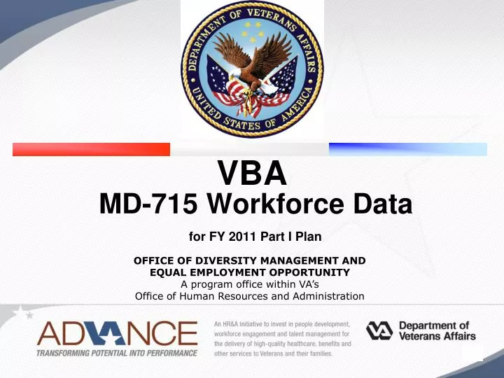 PPT - VBA MD-715 Workforce Data for FY 2011 Part I Plan PowerPoint ...