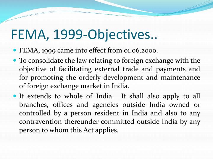 PPT - FOREIGN EXCHANGE MANAGEMENT ACT, 1999. PowerPoint Presentation ...