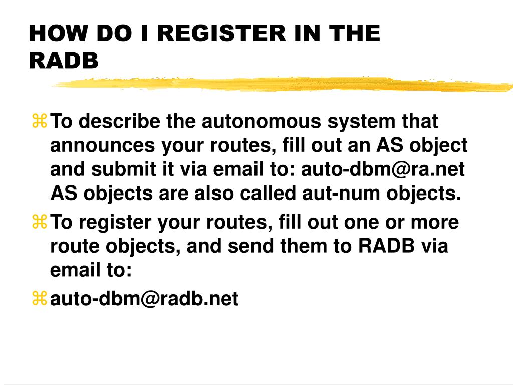 PPT - Guide to admin procedures on the internet infrastructure ...