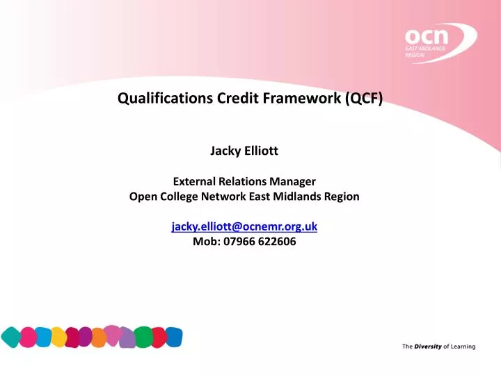 PPT - Qualifications Credit Framework (QCF) PowerPoint Presentation ...