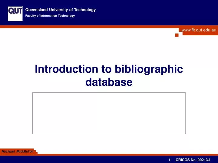 Ppt Introduction To Bibliographic Database Powerpoint Presentation