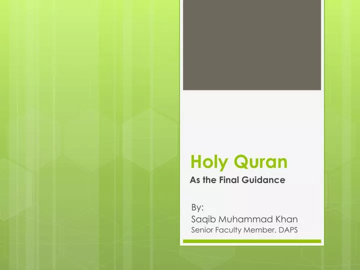 PPT - Holy Quran PowerPoint Presentation, free download - ID:5143412