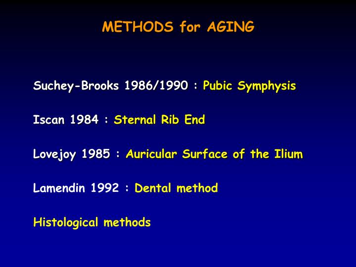 PPT - Comparison between various methods of age estimation in skeletal ...