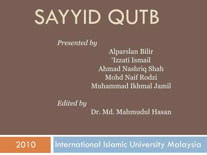 PPT - Sayyid qutb PowerPoint Presentation, free download - ID:5144220